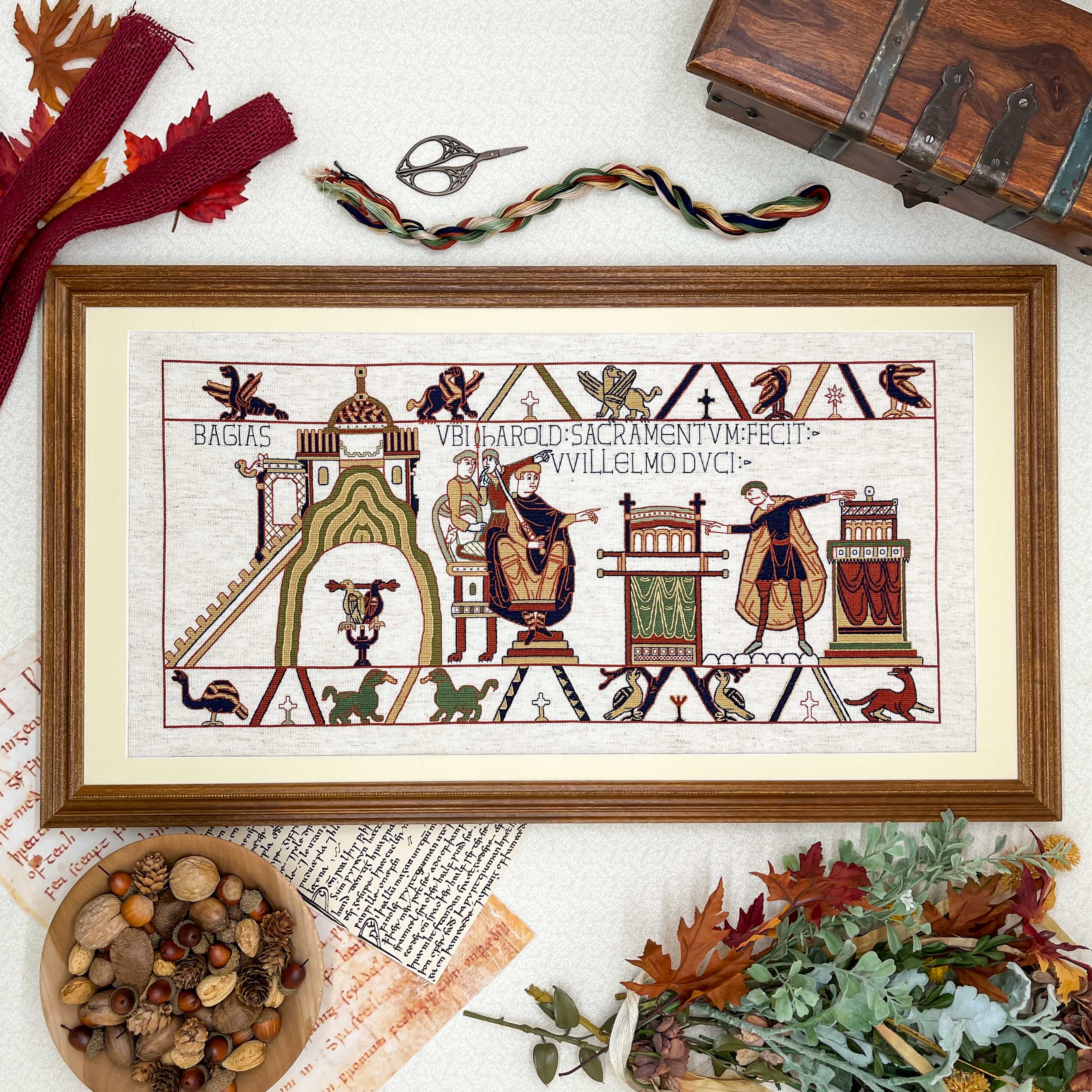 Bayeux Tapestry Cross Stitch Digital Pattern Harold Swears An Oath bayeux-tapestry-cross-stitch-digital-pattern-harold-swears-an-oath